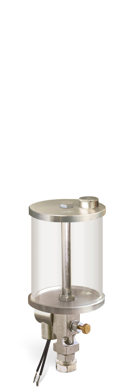 1 pt Capacity Single Feed Electro Lubricator with Pyrex Reservoir ...