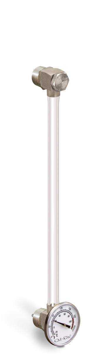Flexible Vinyl Liquid Gauge with Dial Thermometer and NPT Adapters ...