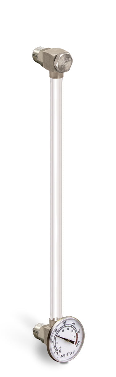 Flexible Vinyl Liquid Gauge with Dial Thermometer and NPT Adapters ...