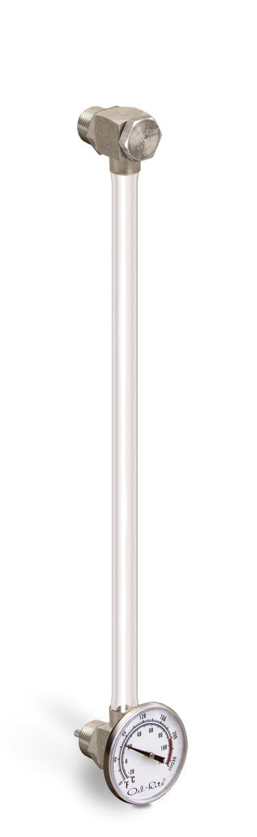 Flexible Vinyl Liquid Gauge with Dial Thermometer and NPT Adapters ...
