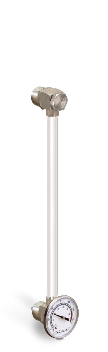 Flexible Vinyl Liquid Gauge with Dial Thermometer and NPT Adapters ...