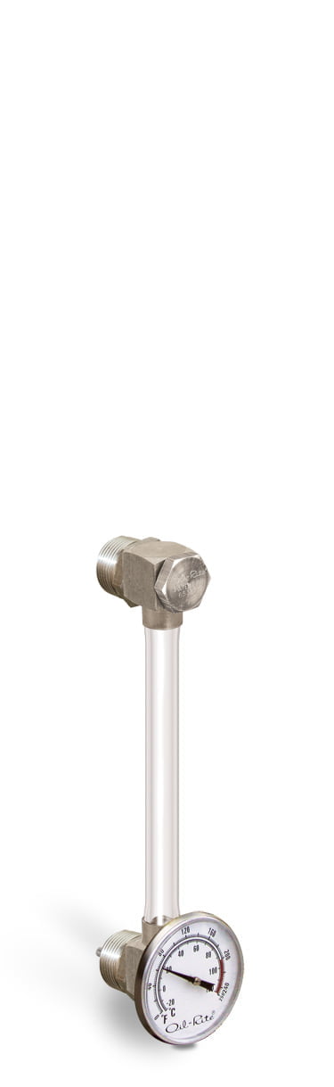Flexible Vinyl Liquid Gauge with Dial Thermometer and NPT Adapters ...