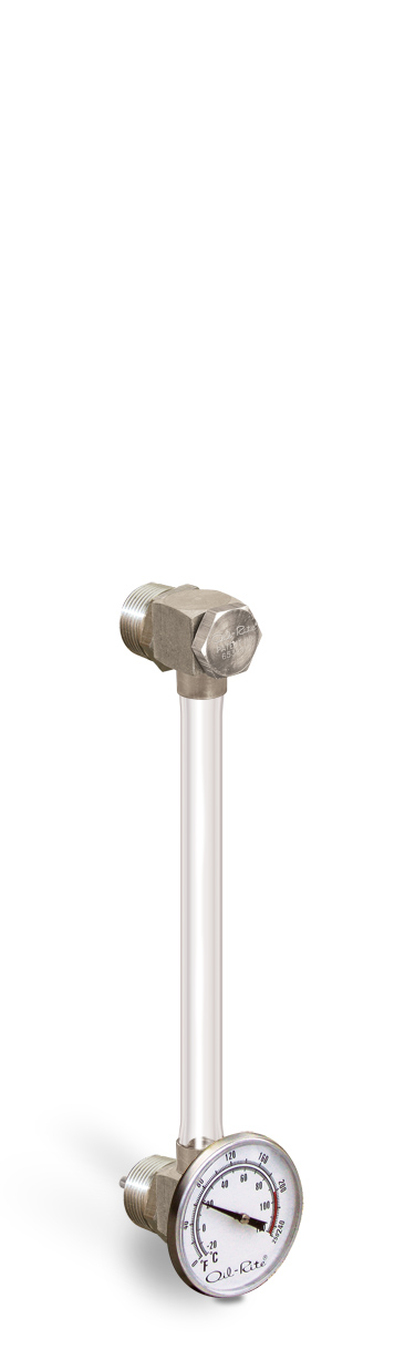 Flexible Vinyl Liquid Gauge with Dial Thermometer and NPT Adapters ...