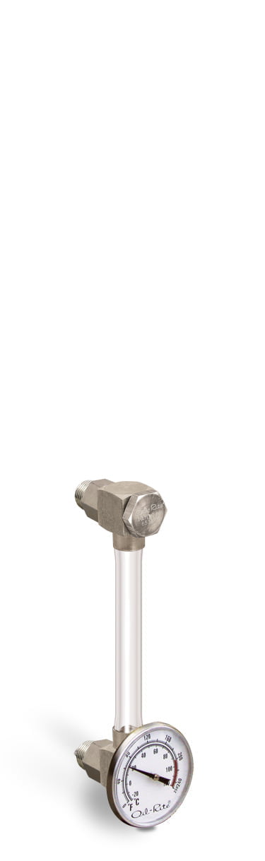 Flexible Vinyl Liquid Gauge with Dial Thermometer and NPT Adapters ...