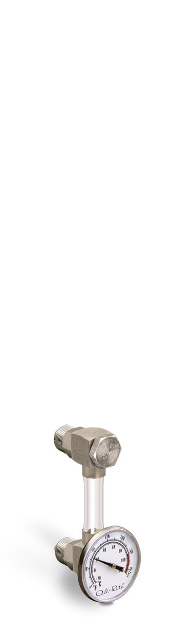 Flexible Vinyl Liquid Gauge with Dial Thermometer and NPT Adapters ...