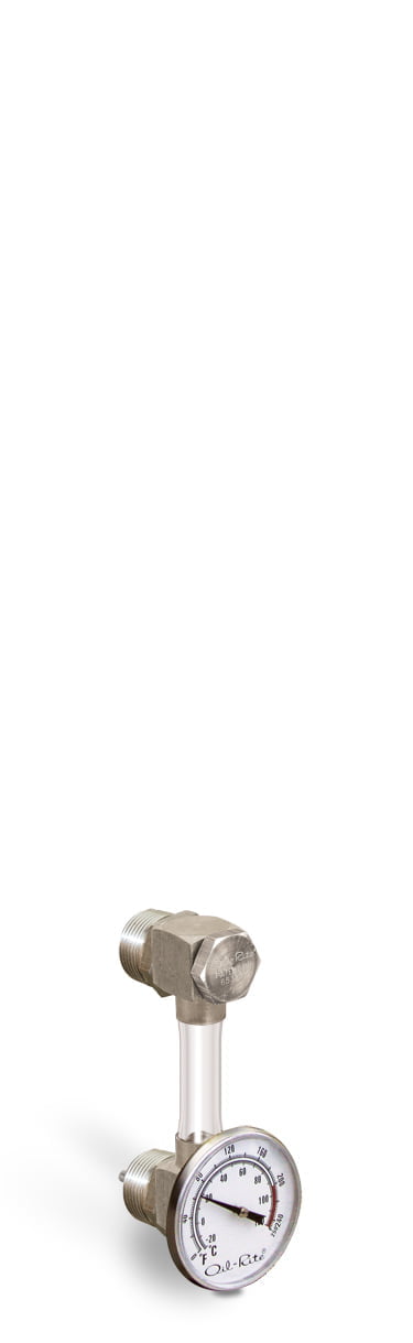 Flexible Vinyl Liquid Gauge with Dial Thermometer and NPT Adapters ...