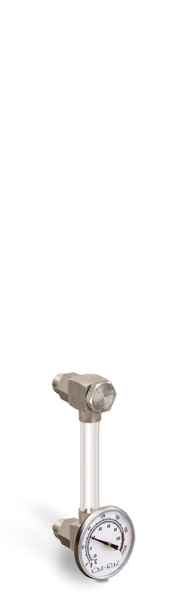 Flexible Vinyl Liquid Gauge with Dial Thermometer and NPT Adapters ...