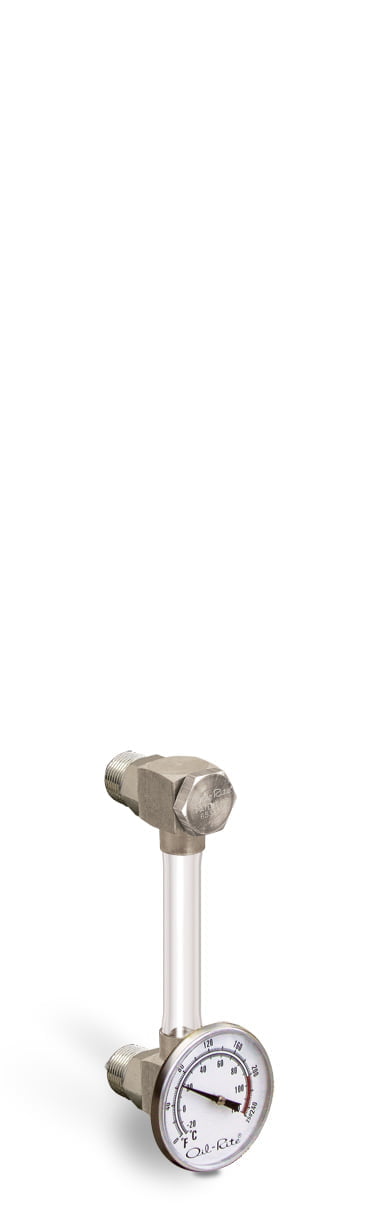 Flexible Vinyl Liquid Gauge with Dial Thermometer and NPT Adapters ...